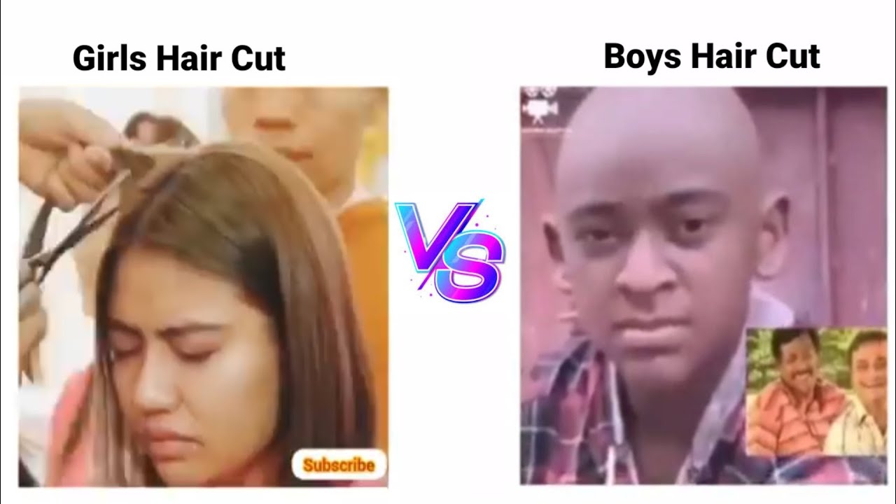 girls hair cut vs boys hair cut | memes | funny memes | #shorts #memes ...