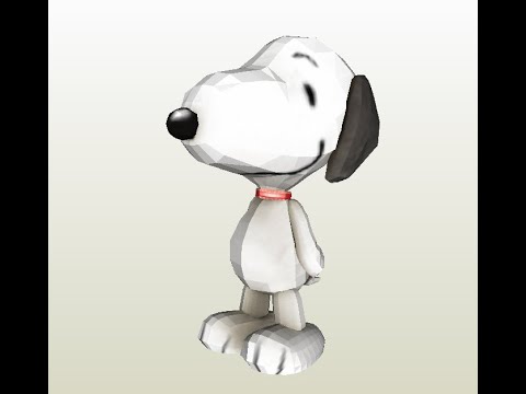 Snoopy de papercraft - YouTube
