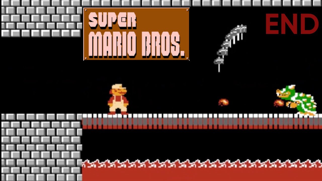 Let's Play Super Mario Bros Part 4 (END) Mario vs Bowser - YouTube