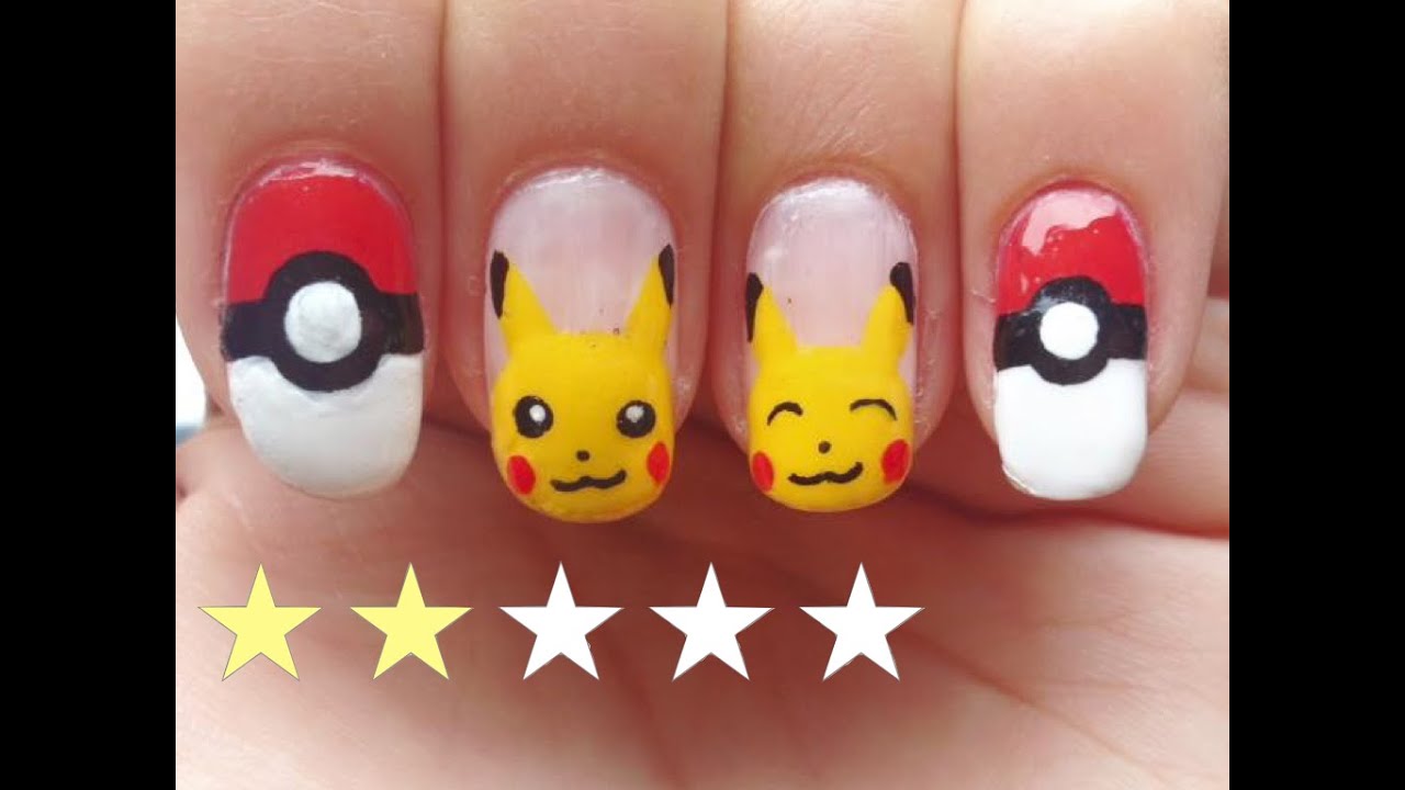 Nail Art Facile : Pokémon Go♡ - YouTube