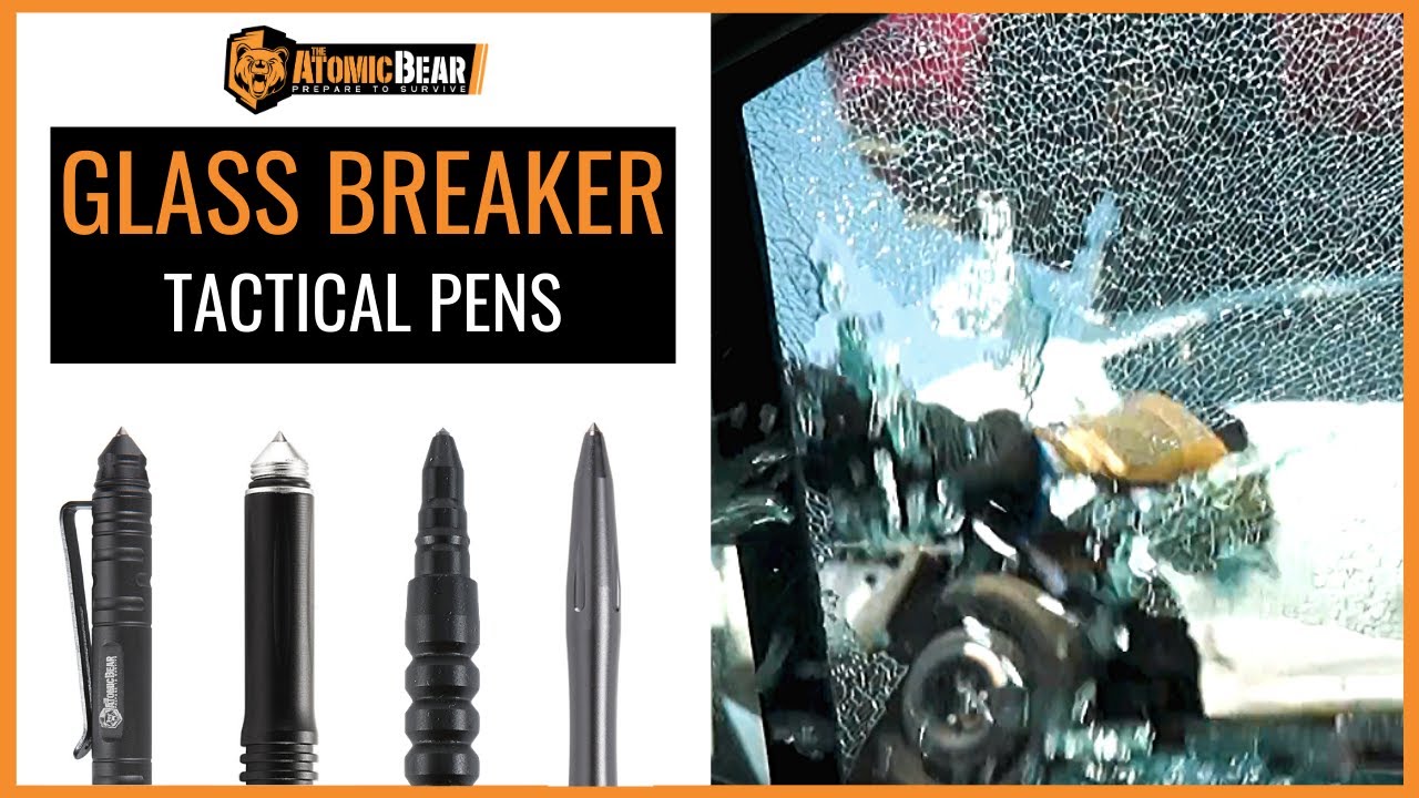 Glass Breaker Tool [THE ATOMIC BEAR TACTICAL PEN] - YouTube