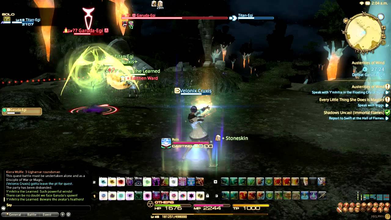 FFXIV ARR Sargatanas Austerities of Wind Fight (SMN) - YouTube