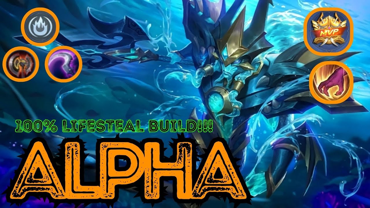 ALPHA WITH 100% LIFESTEAL BUILD!!! AMAZING JUNGLE - MLBB - YouTube
