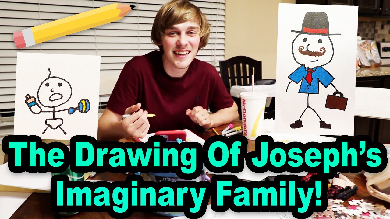 The DRAWING of Joseph's IMAGINARY Family!!! - YouTube