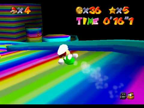 Super Mario 64 - Rainbow Road - YouTube