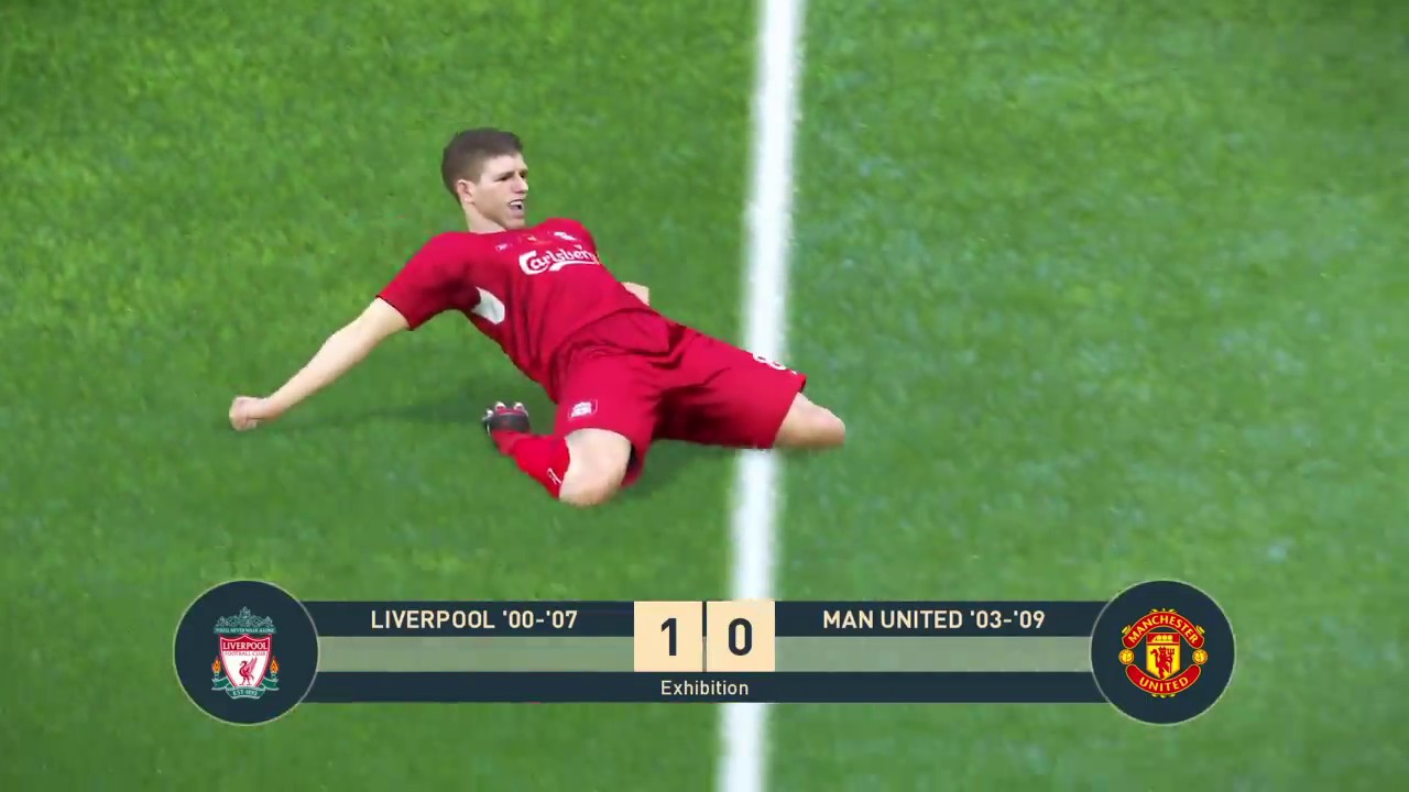 PRO EVOLUTION SOCCER 2019 classic Liverpool Gerrard free kick 1 - YouTube