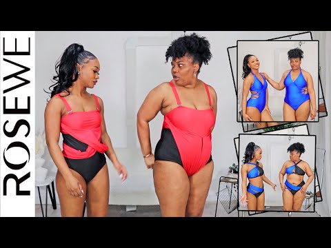 WE CAN'T GET ENOUGH OF ROSEWE! | WATCH THIS JAMAICAN MOTHER AND DAUGHTER TRY ON THE SAME SWIMSUITS