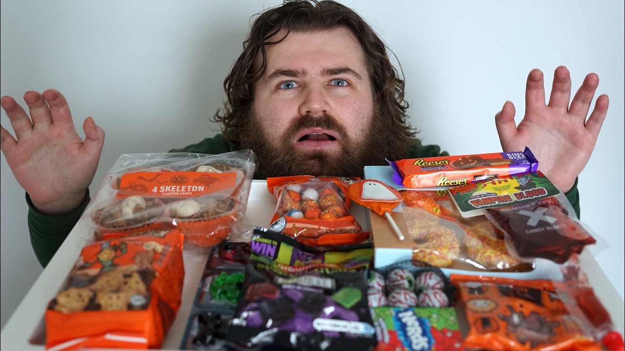 FAVORITE HALLOWEEN CANDY ASMR | REESE'S PUMPKINS, CANDY BLOOD, NERDS ...
