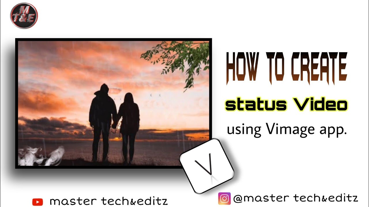 How to create status video using Vimage app | Trending tree leaf ...