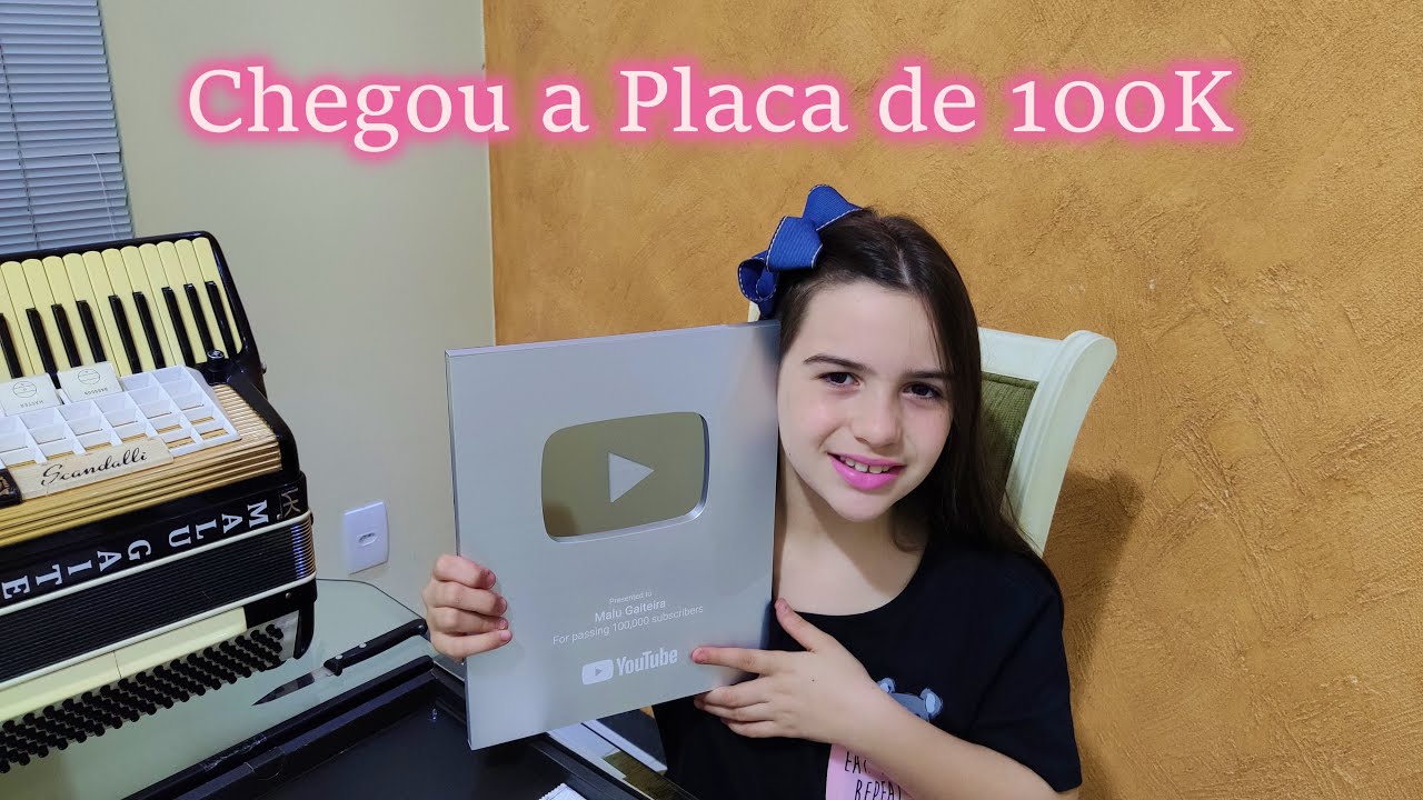 Chegou a minha Placa de 100K Inscritos no Youtube - YouTube