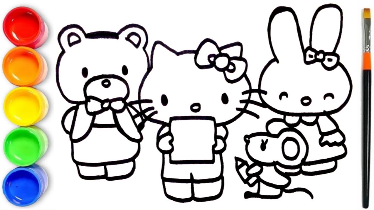 How to draw Hello Kitty and Friends - Hello Kitty - YouTube