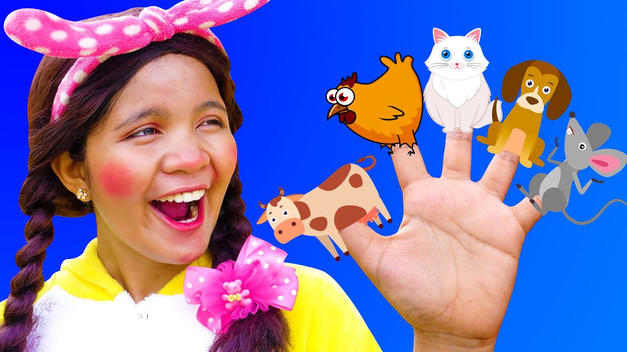 Farm Animals Finger Family - Kids Songs and Nursery Rhymes | Finger ...