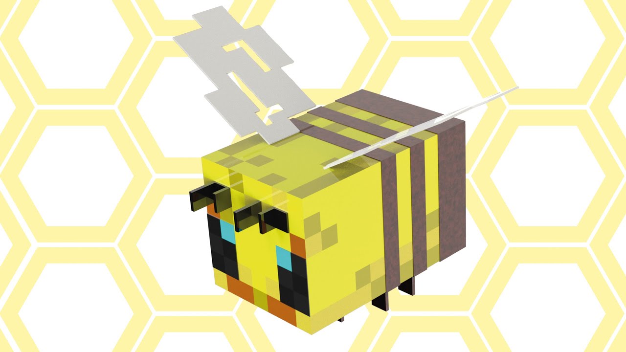 Abeja de Minecraft modelado 3D 🐝🐝🐝. Shorts - YouTube