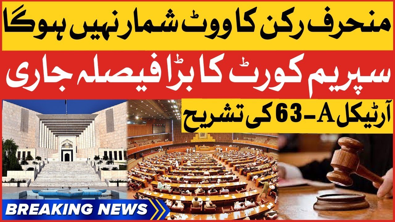 Article 63 A Case | Supreme Court Big Decision | Breaking News - YouTube