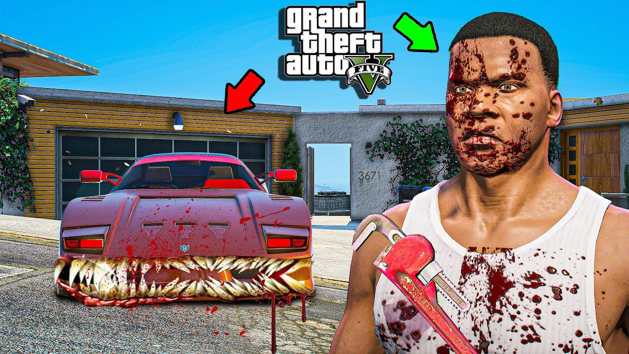 GTA 5 - Franklin Got Cursed Killer Car At Franklin's House - YouTube