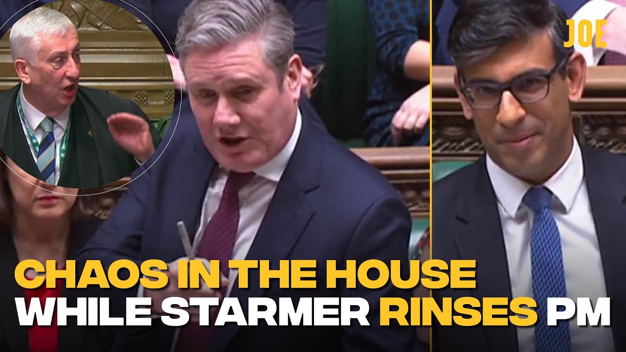 Pandemonium in the House as Keir Starmer rinses Rishi Sunak for ...