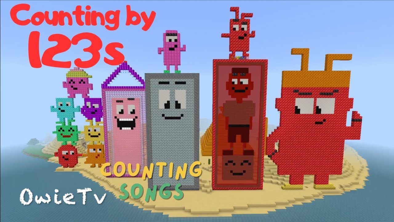 Counting by 123s Song | Minecraft Numberblocks Counting Songs | Math ...
