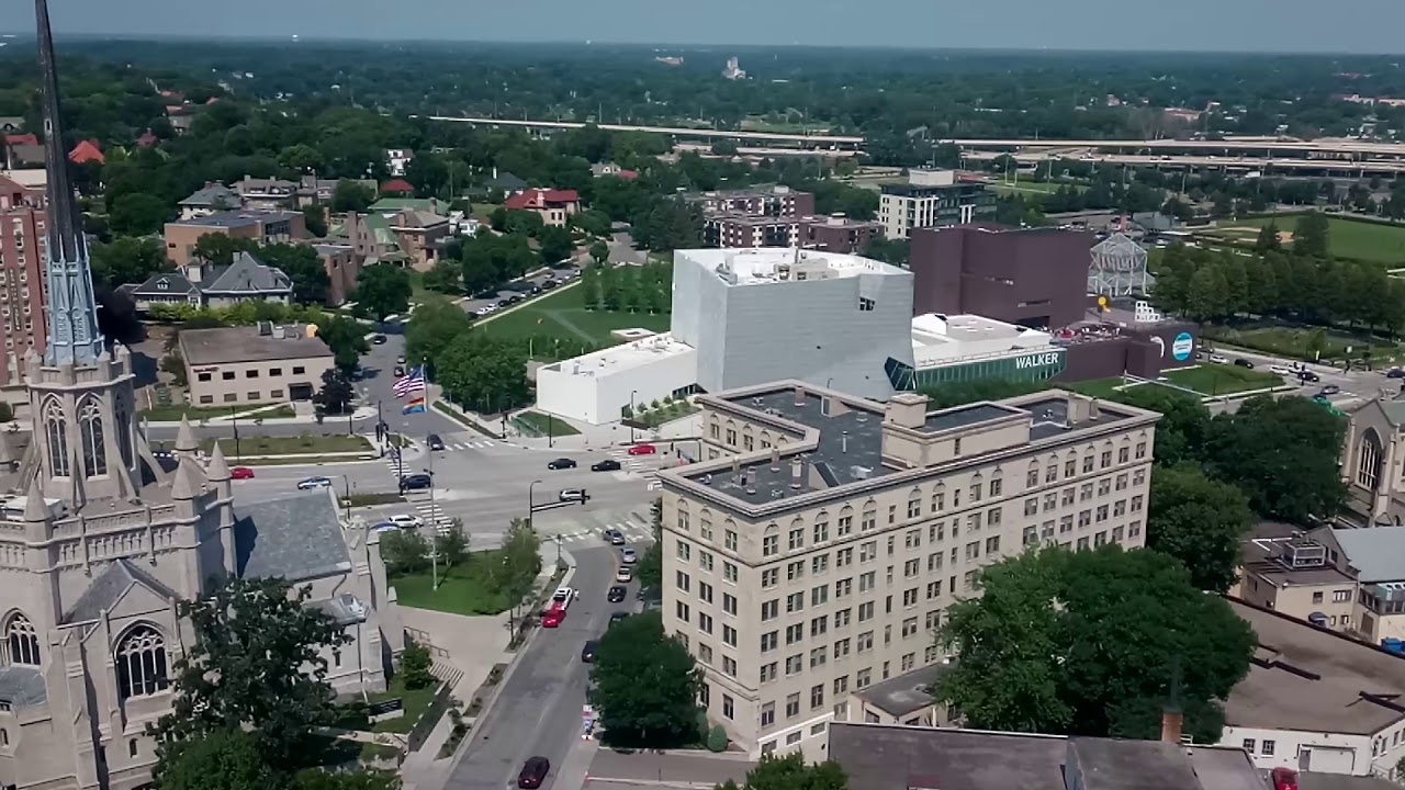 Bird's eye view of Minneapolis, Minnesota - YouTube