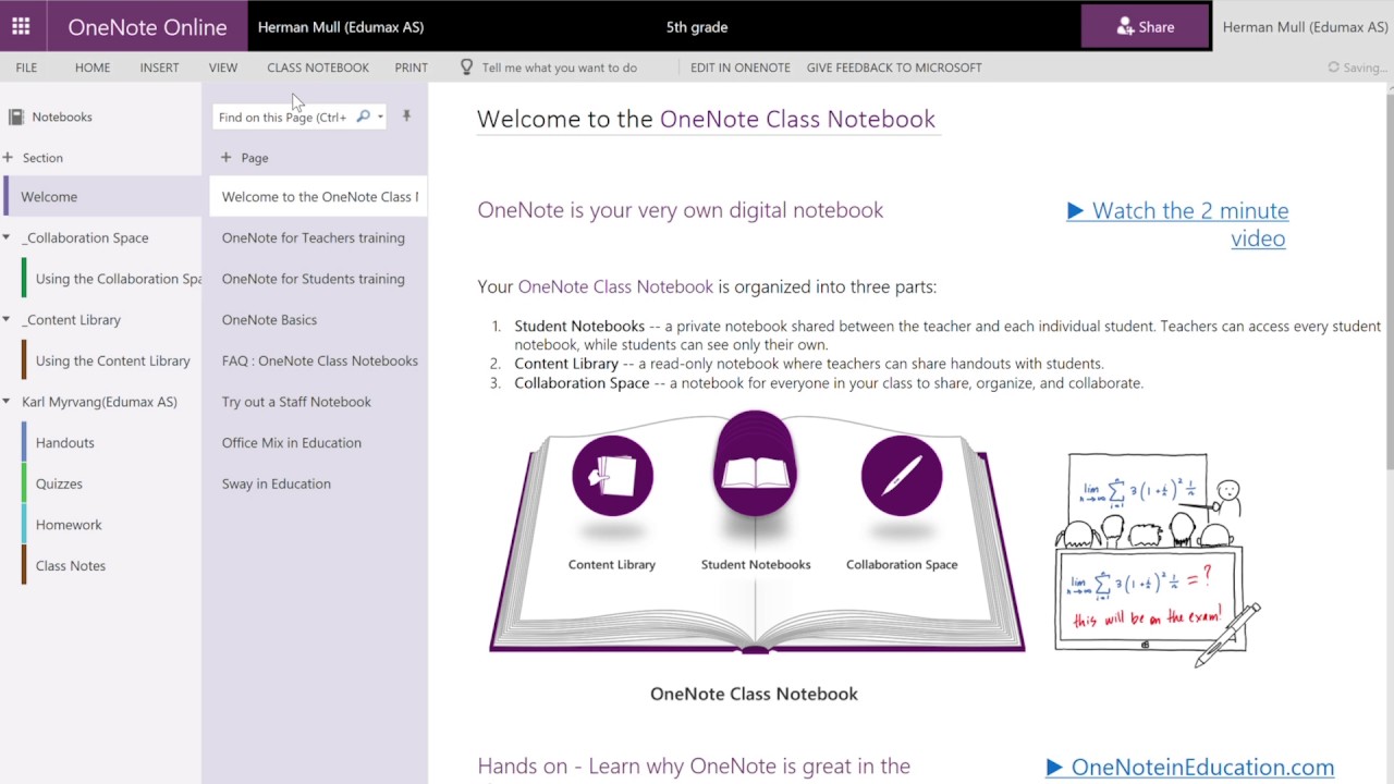 Office365 Creating A Class Notebook In OneNote YouTube Office365 Creating A Class Notebook In OneNote YouTube