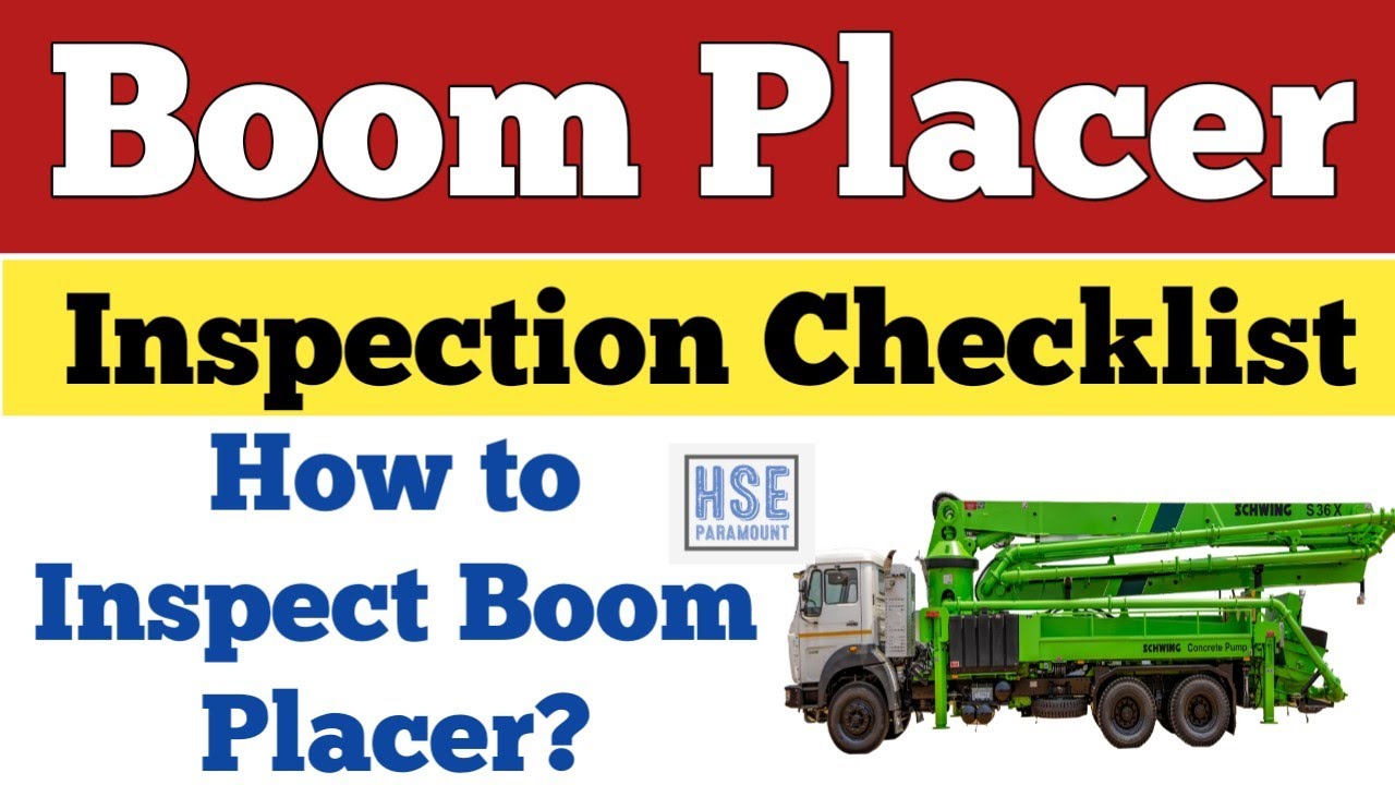Inspection of Boom Placer | How to Inspect Boom Placer? - YouTube