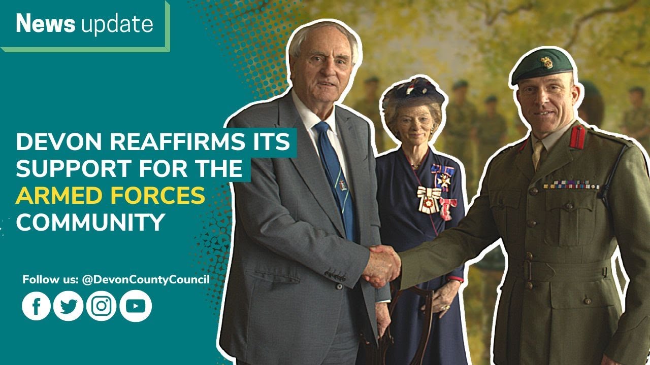 Devon reaffirms its support for the armed forces community - YouTube