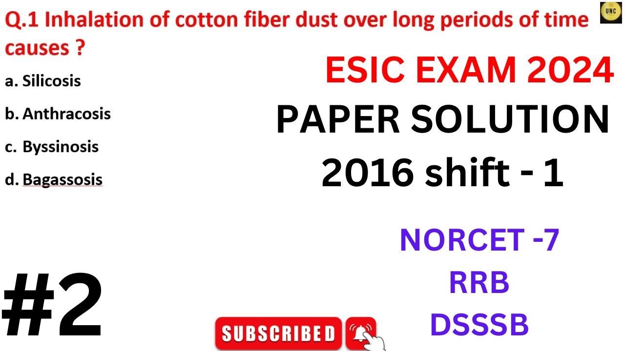 ESIC nursing exam preparation 2024 | esic 2024, norcet07 | Paper ...
