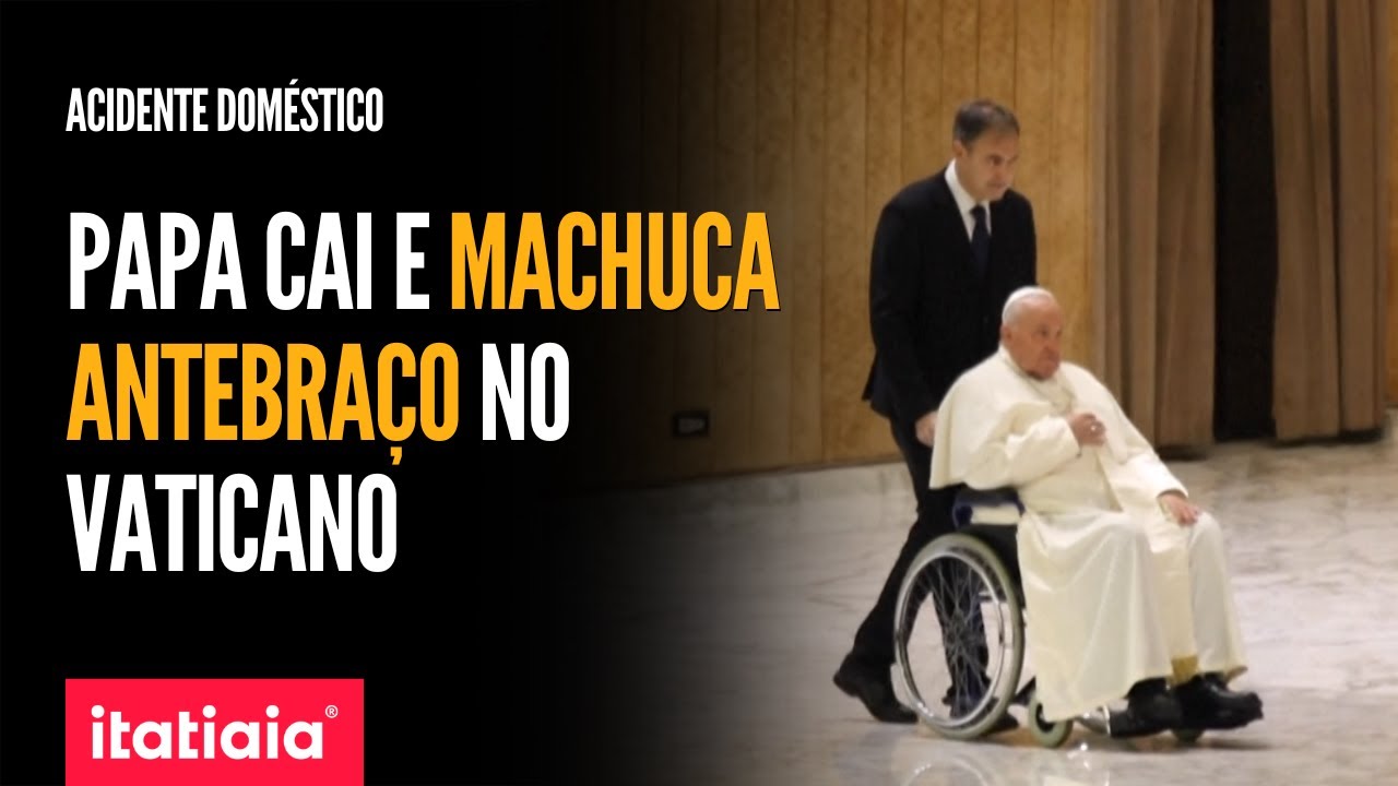 PAPA FRANCISCO CAI E MACHUCA O ANTEBRAÇO, DIZ VATICANO - YouTube