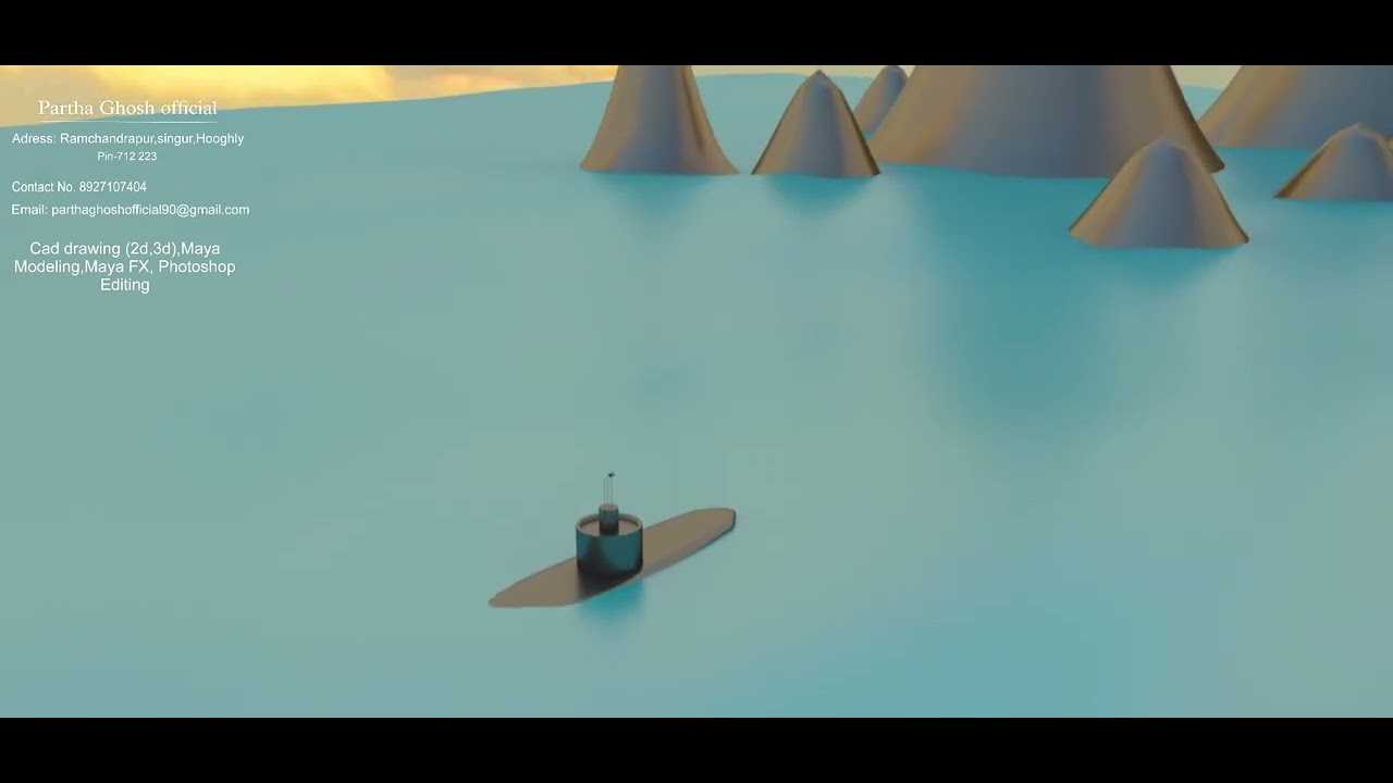 Submarine 3d animation maya || submarine simulation || 3d cgi and vfx ...