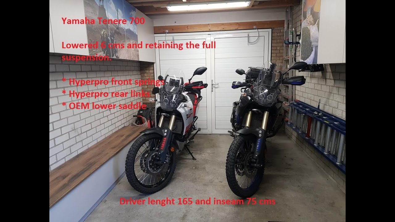 Yamaha Tenere 700 Lowered 6 cms by Hyperpro retaining the full ...