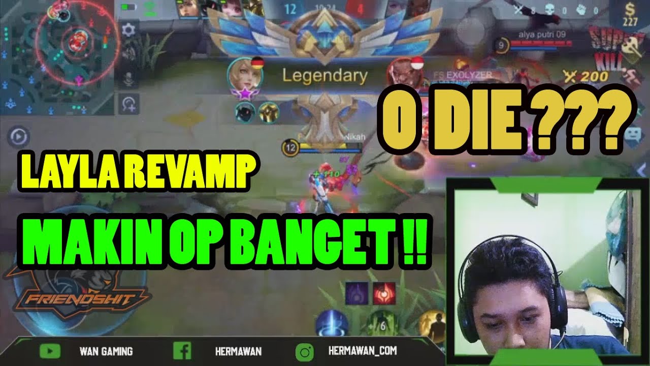 GAMEPLAY LAYLA REVAMP 0 DIE !!! KDA 10 - 0 - 3 │ Mobile Legends - YouTube