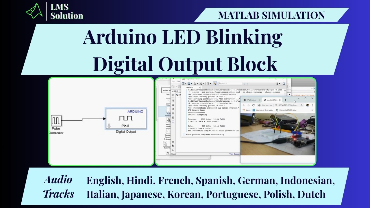 Interfacing Arduino with MATLAB and Blinking LED | Arduino LED Blinking ...