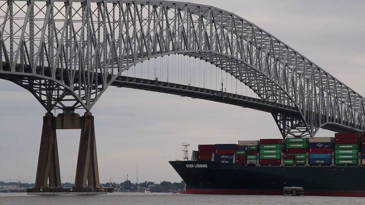Evergreen Container Ship Ever Legend Arrives in Baltimore, October 13 ...