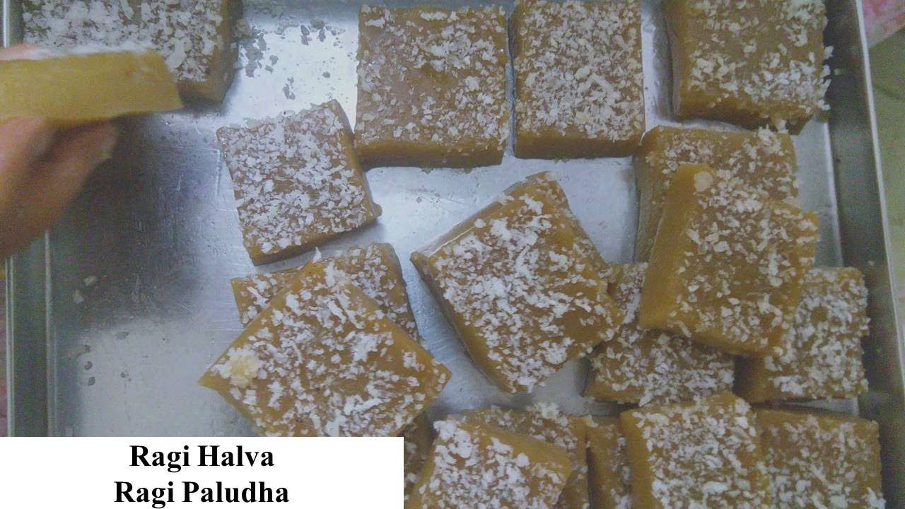 Finger Millet Halwa | Ragi Paluda | Almond Halwa | Ragi Jaggery Dessert ...