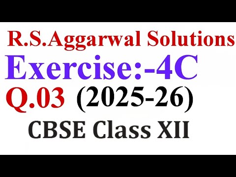 R.S.Aggarwal Class-12th Maths (ITF) Solutions CBSE |12th Maths Ncert ...