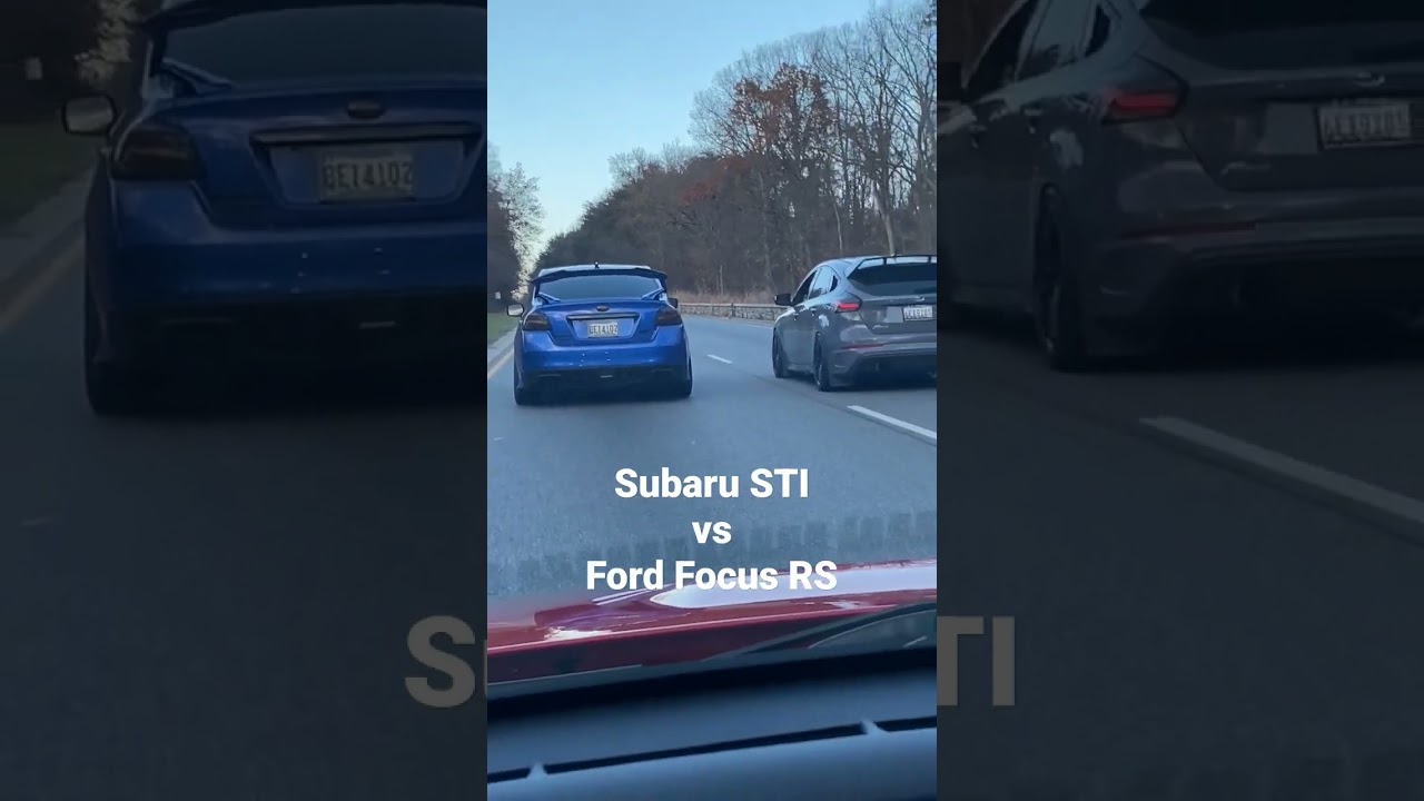 Subaru STI vs Ford Focus RS #subaru #jdm #wrxsti #car #subieflow #ford ...