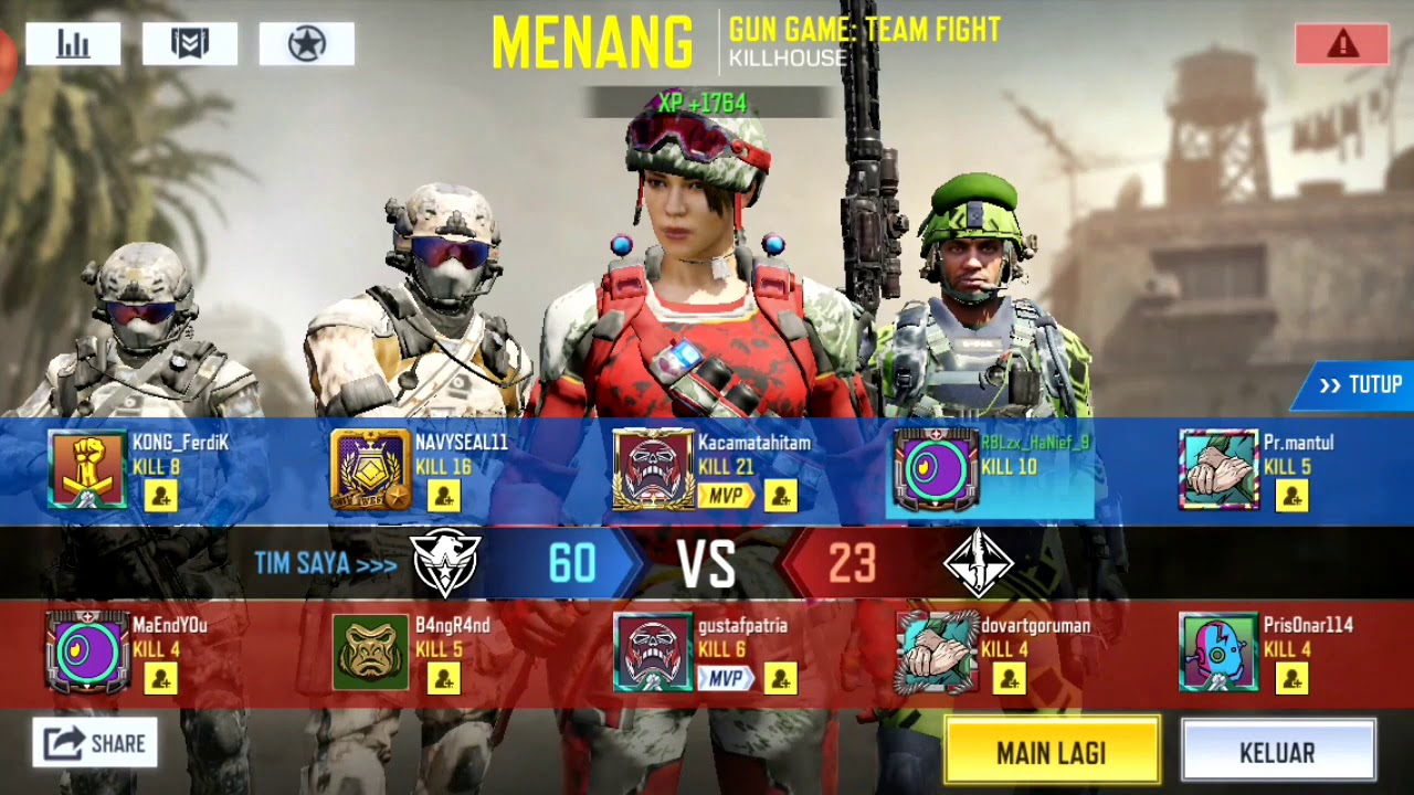 CALL OF DUTY MOBILE |MULTIPLAYER|GUN GAME:TEAMFIGHT - YouTube