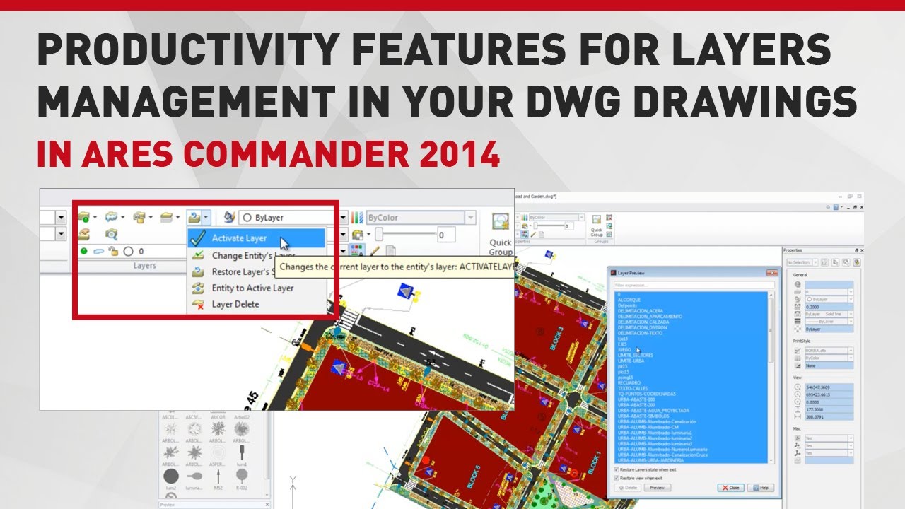 Productivity features for layers management in your DWG drawings | ARES ...