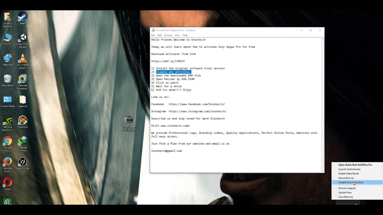Sony Vegas Pro 13 Full Activation For Free - YouTube