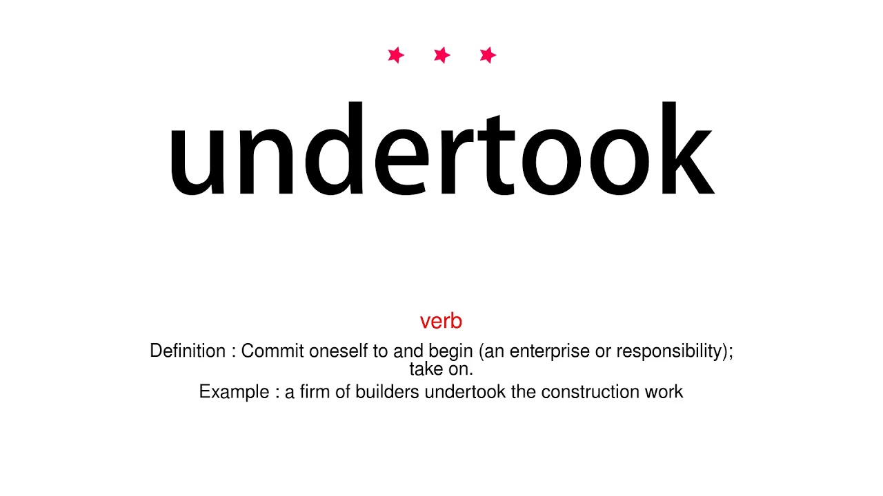 How to pronounce undertook - Vocab Today - YouTube
