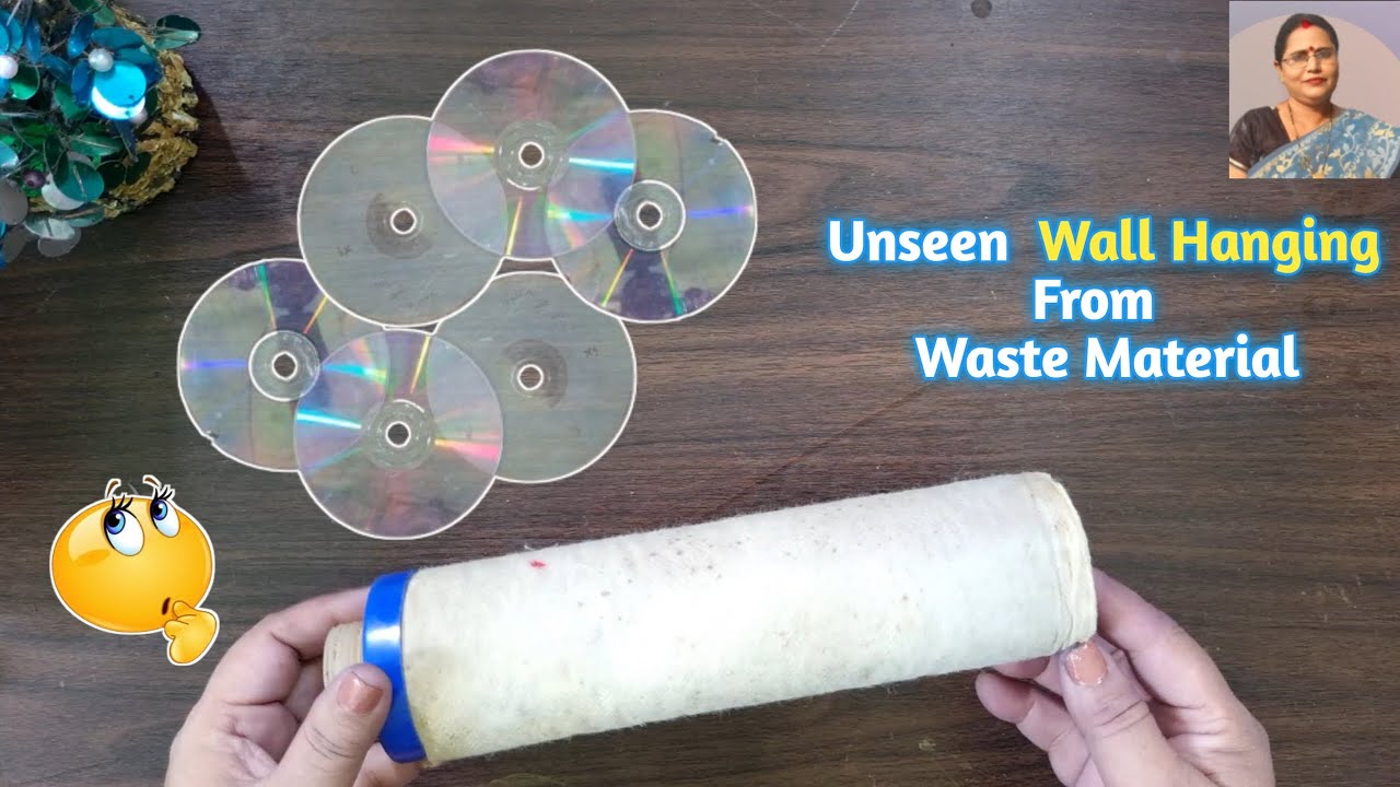 How To Make Beautiful Things With Waste Material / WallDecor From CD ...