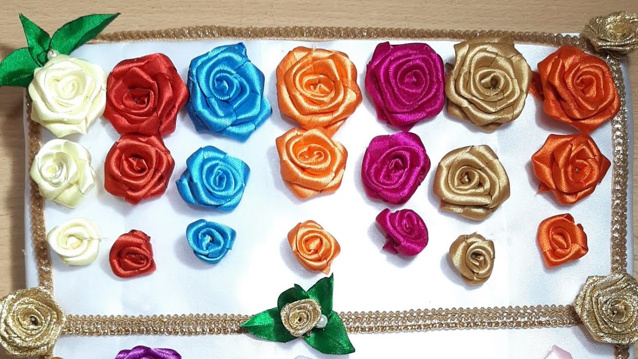 making satin cloth roses at low price|making satin roses|how to make ...