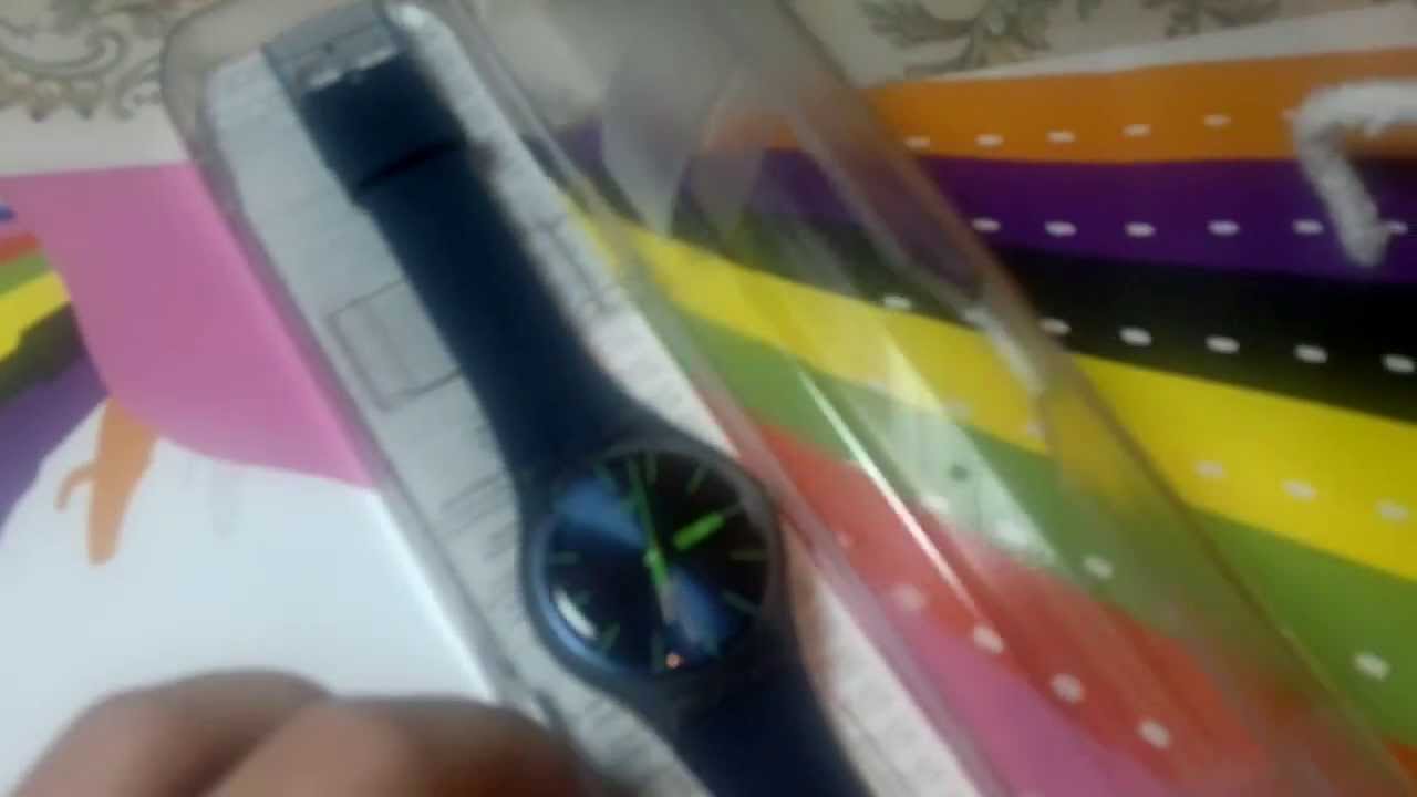 Swatch Gents/Unisex Dark Blue Rebel Watch SUON700 - YouTube