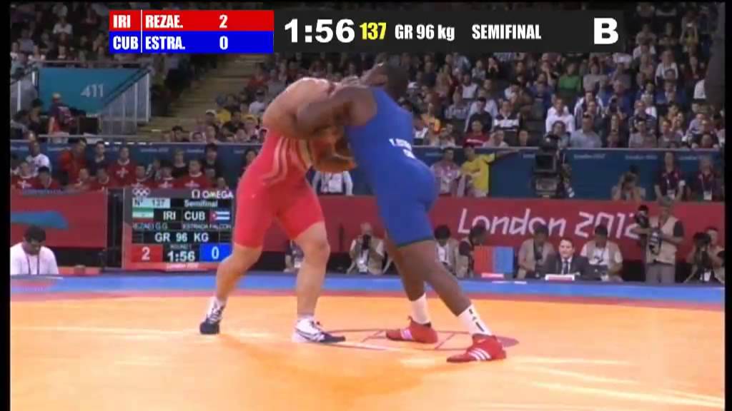 Ghasem Rezaei (IRI) vs Yunior Estrada Falcon (CUB) 96kg 1/2 Final ...