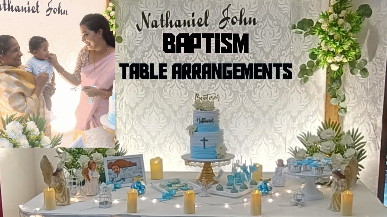 baptism cake set /table settings / baptism cake table arrangements/cake ...