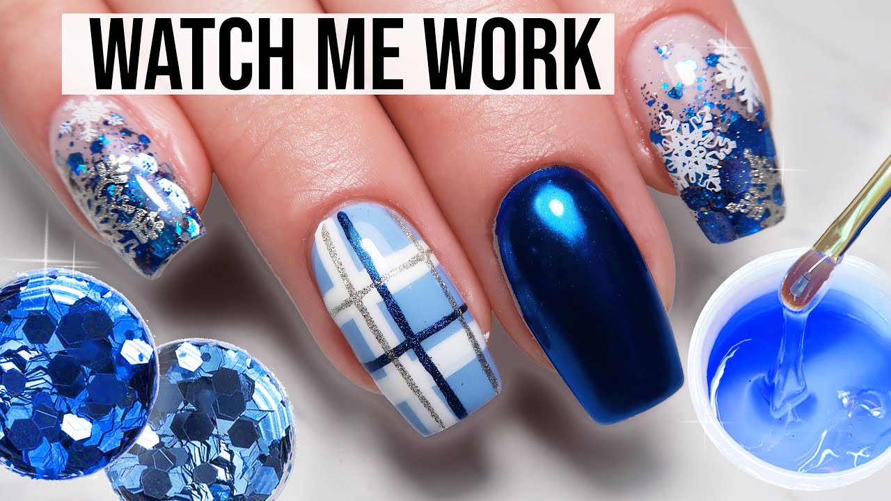 Watch Me Work Nails | Hard Gel & Nail Art - YouTube