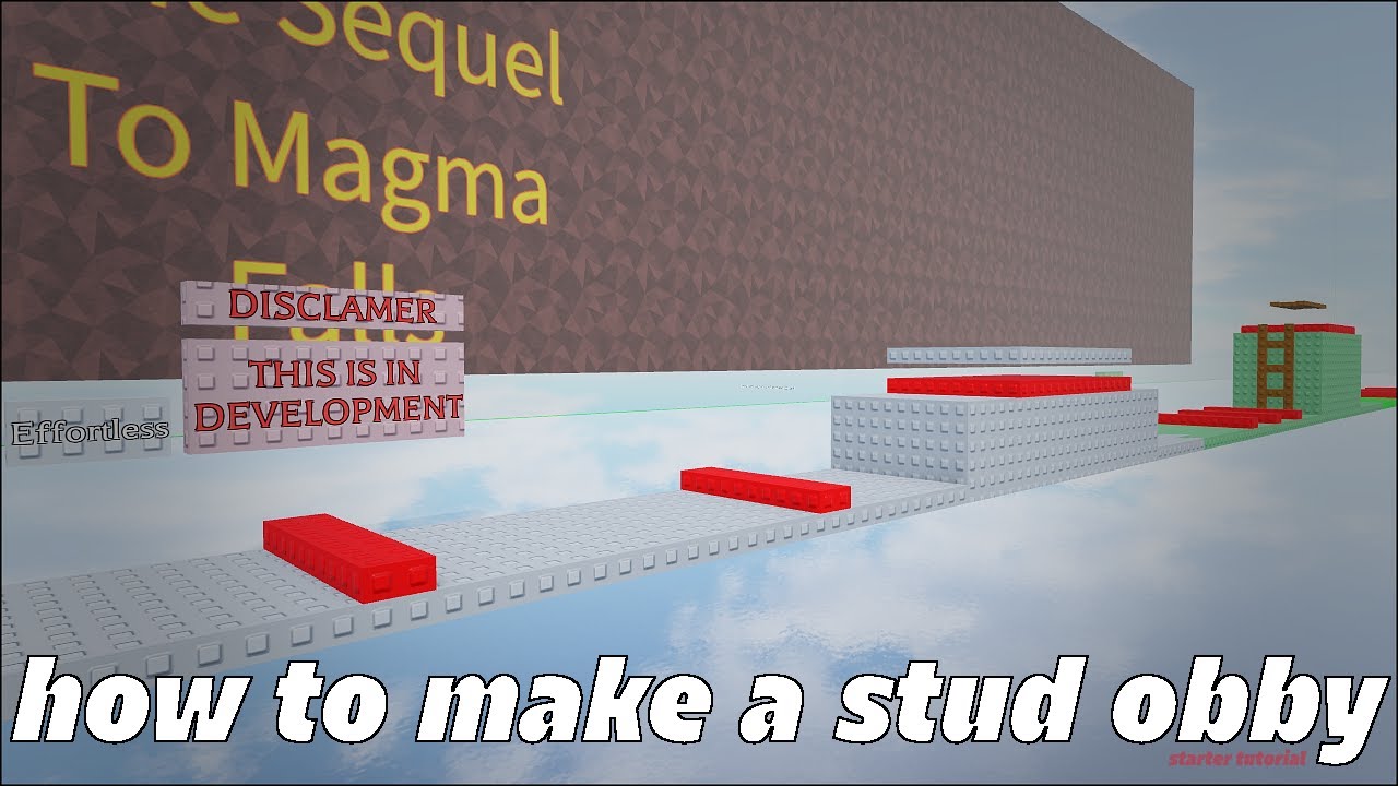 how to make a stud obby (obby creator) - YouTube