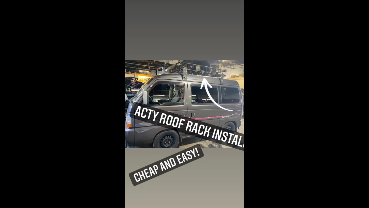 Honda Acty Van *How To* Install a roof rack - YouTube