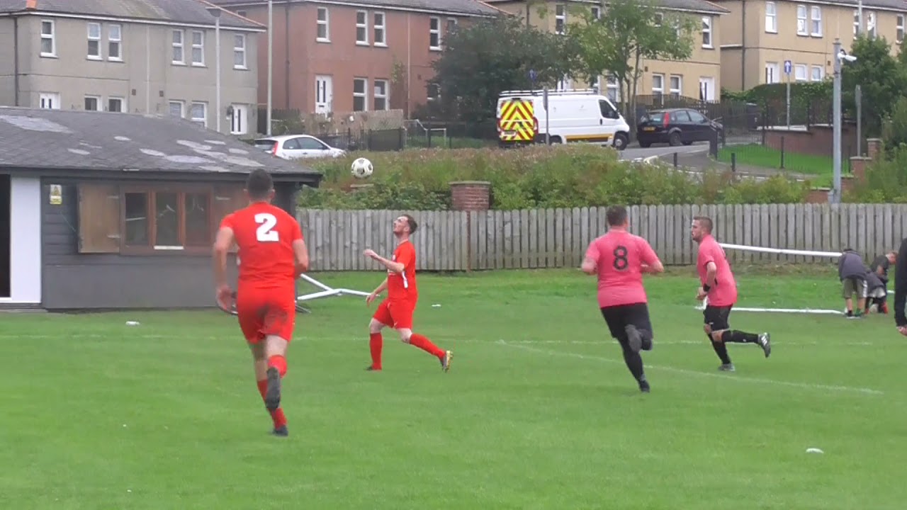 Brian Lowther scores for Pulrose Utd v Douglas Athletic (9-1) 2 October ...