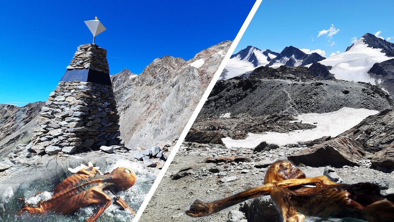 The spot of discovery of Ötzi the Iceman : Ötzi find-spot (3210 m ...