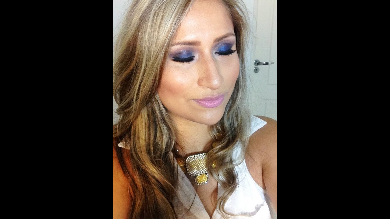 Make Azul com toque de Roxo | Dicas para olhos pequenos - por Julissa ...